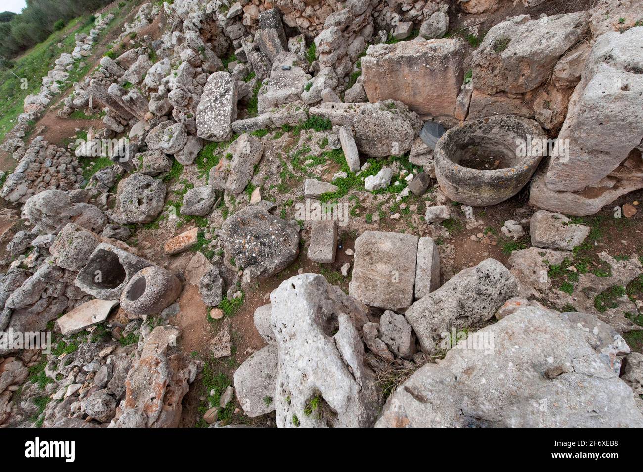 rock formation of the talayotic culture in menorca - balearic islands ...