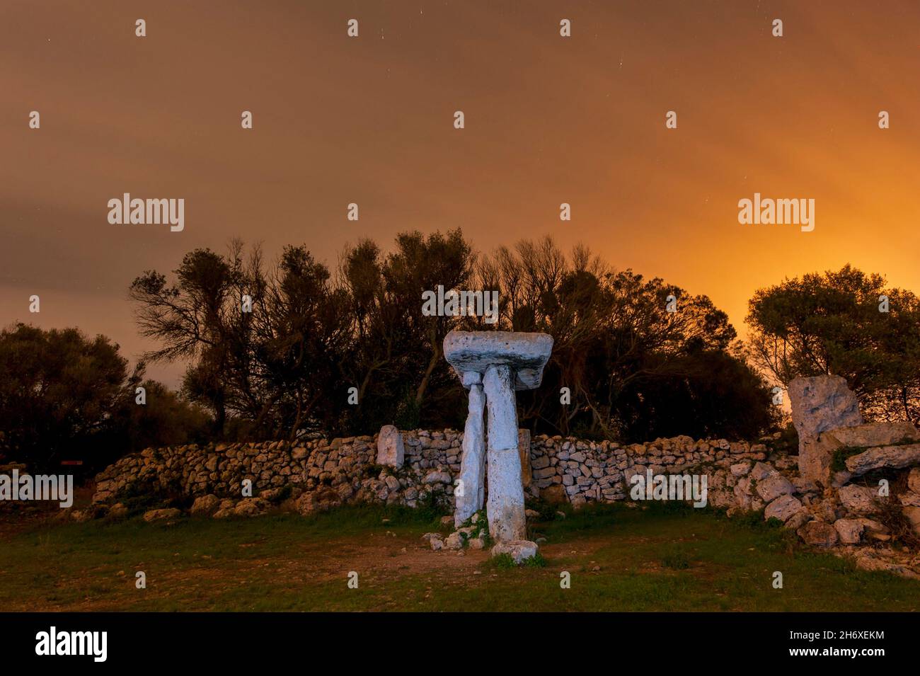 rock formation of the talayotic culture in menorca - balearic islands ...