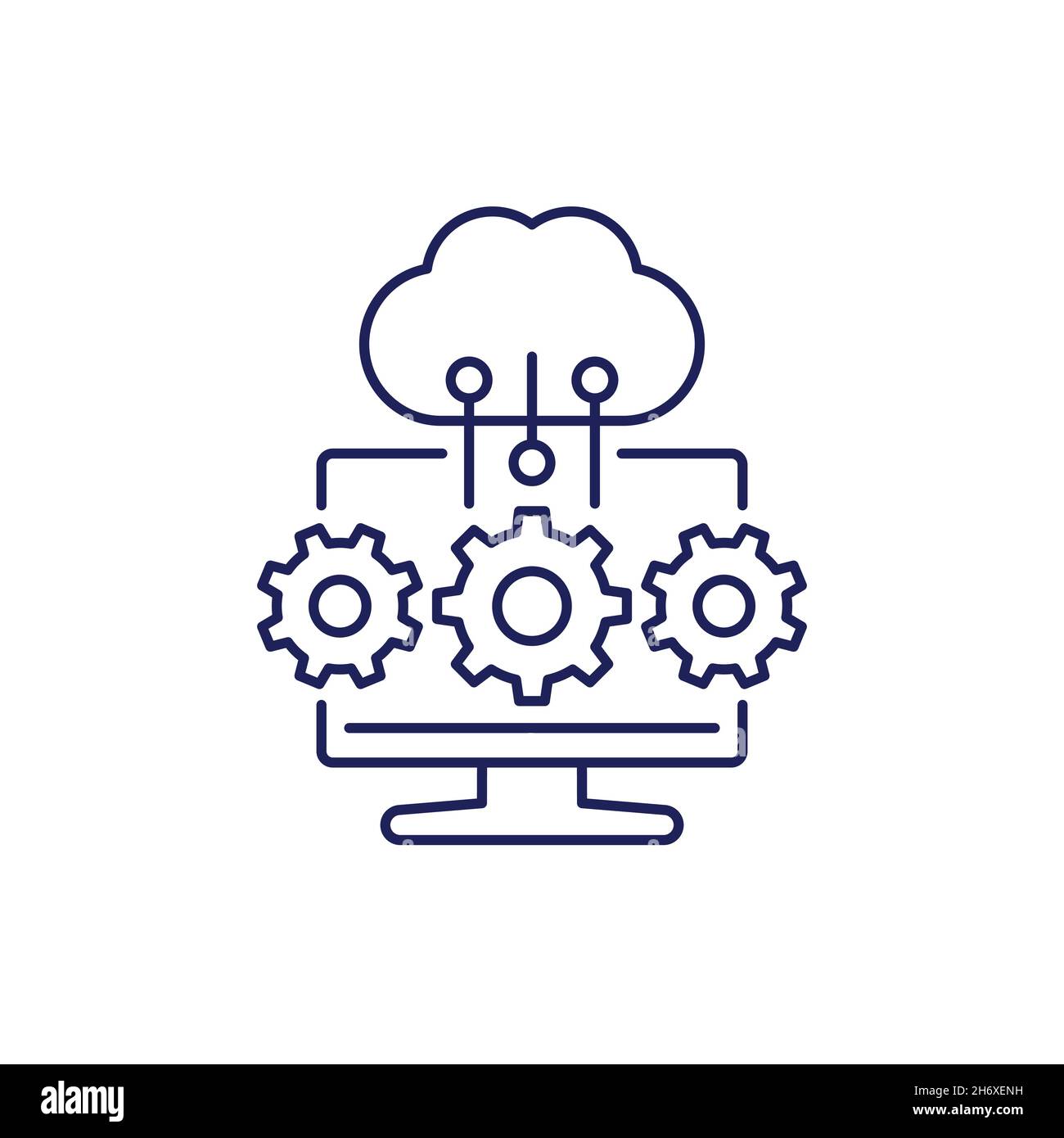 Saas solution software service Stock Vector Images - Alamy