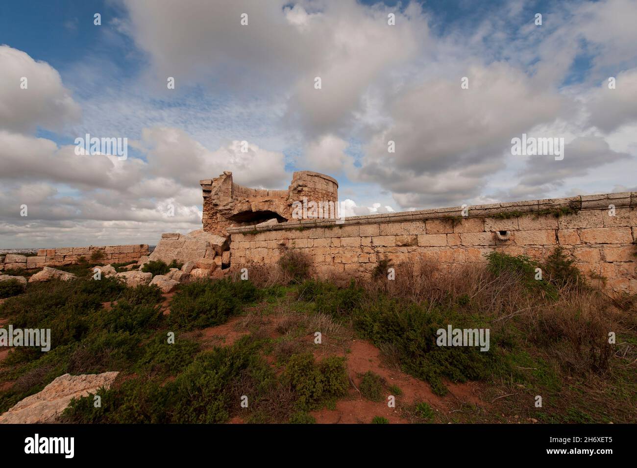 Defensive military architecture of the island of Menorca Stock Photo ...
