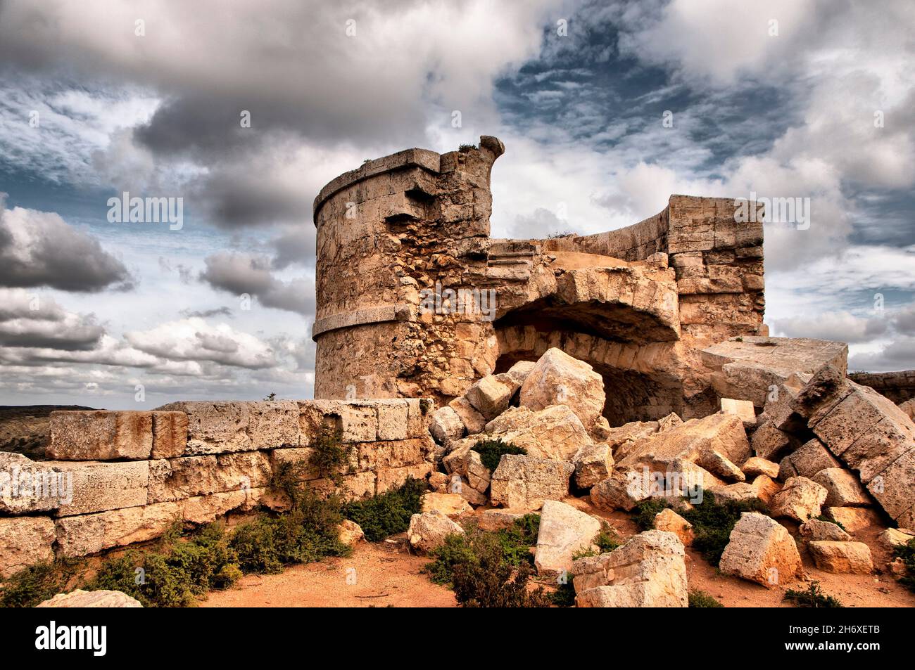 Defensive military architecture of the island of Menorca Stock Photo ...