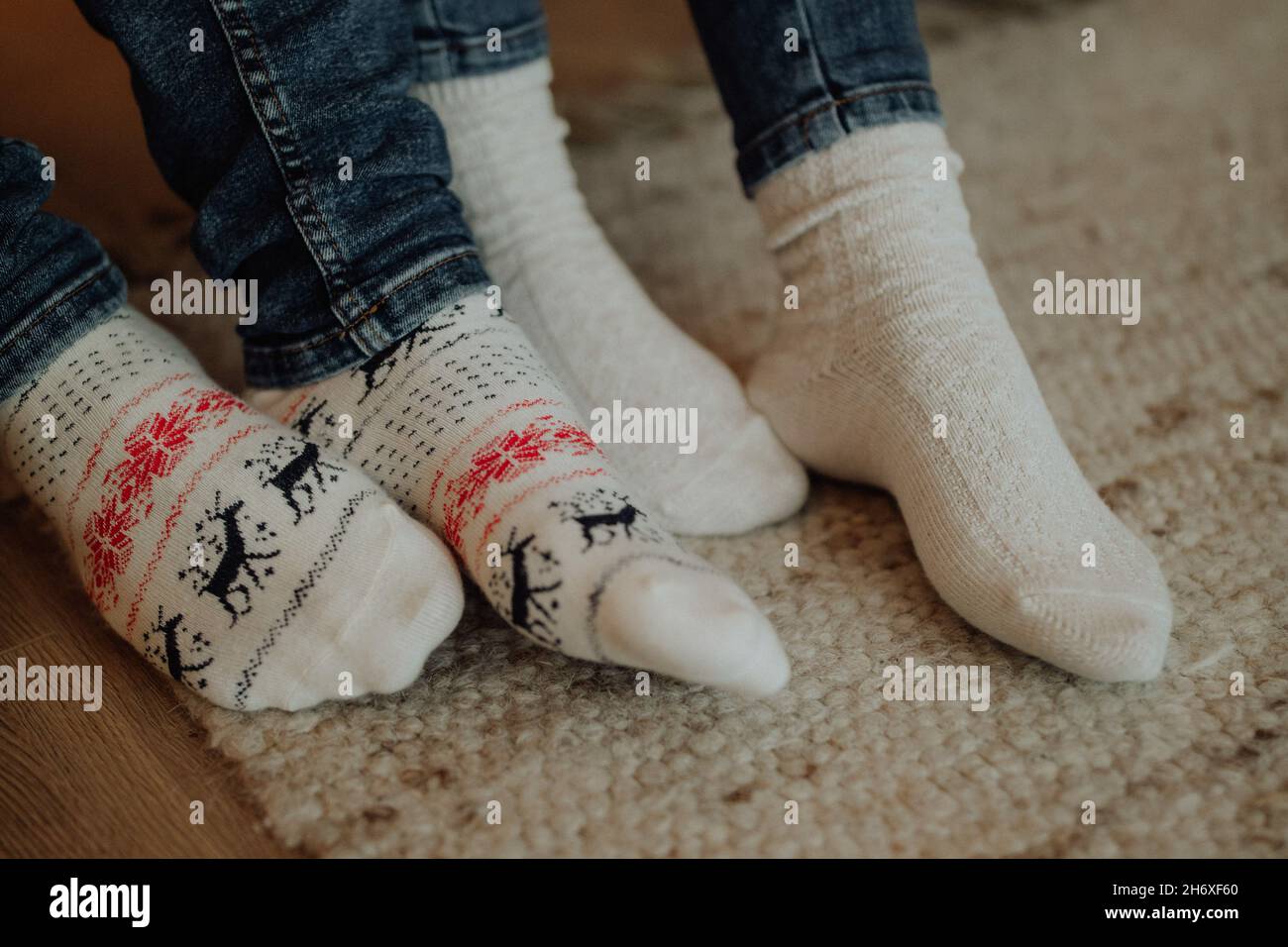 Closeup of sacks worn by two people Stock Photo - Alamy