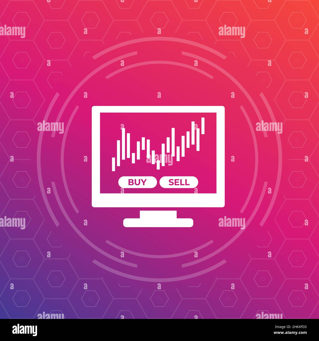 Trader stock market screen Stock Vector Images - Alamy