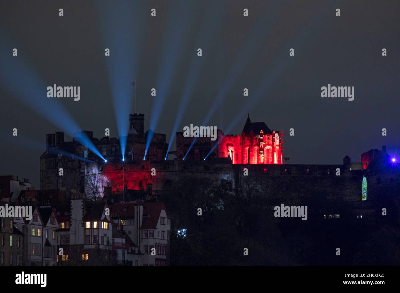 Colourful Illumination from the Edinburgh Castle of Light event ...