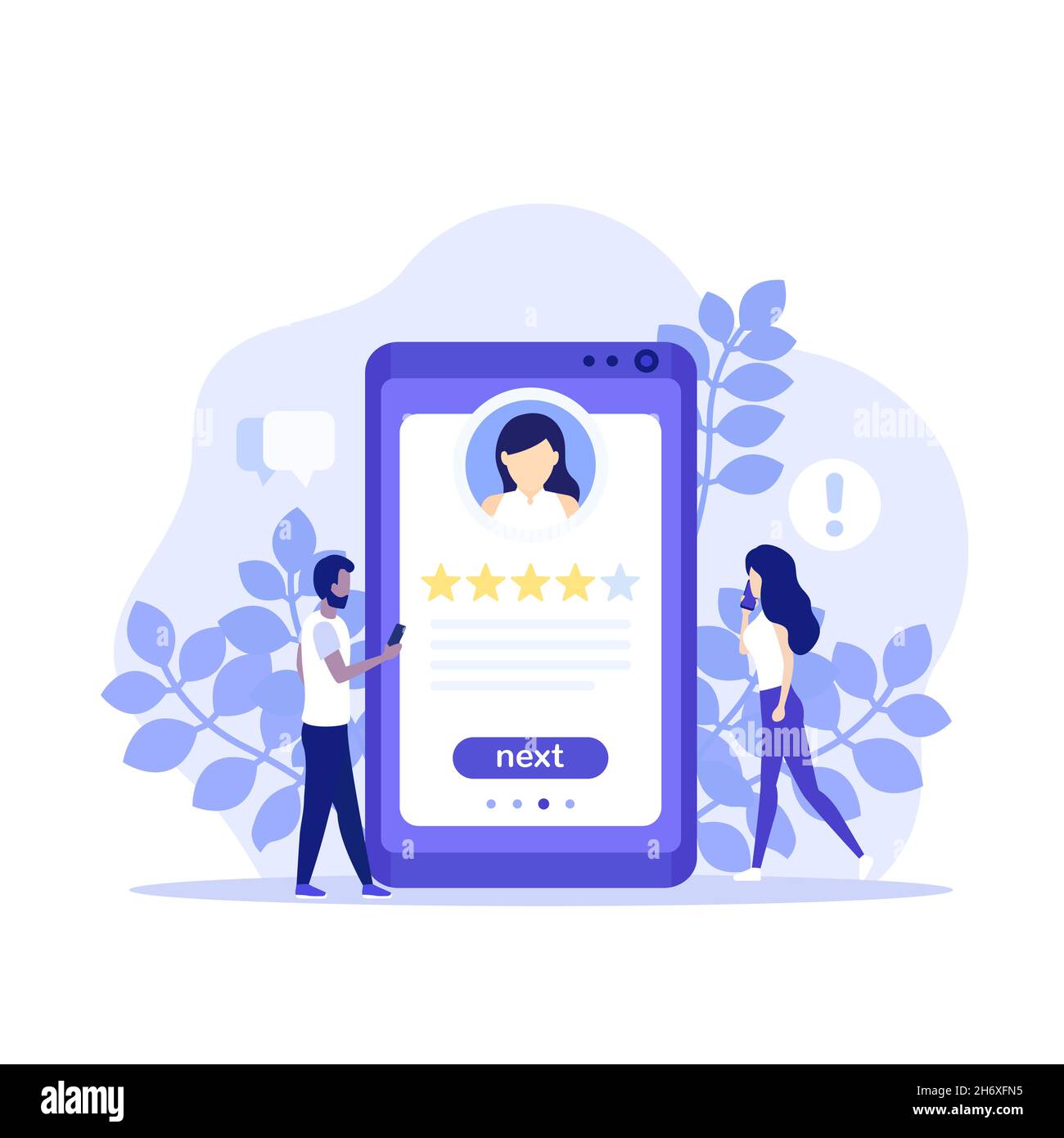 employee review, HR vector concept with people Stock Vector Image & Art ...