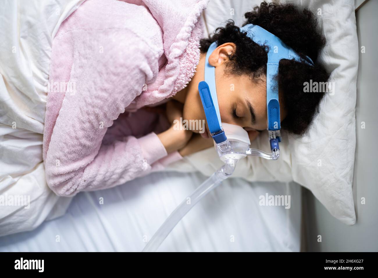 Sleep Apnea Oxygen Mask Equipment And CPAP Machine Stock Photo - Alamy