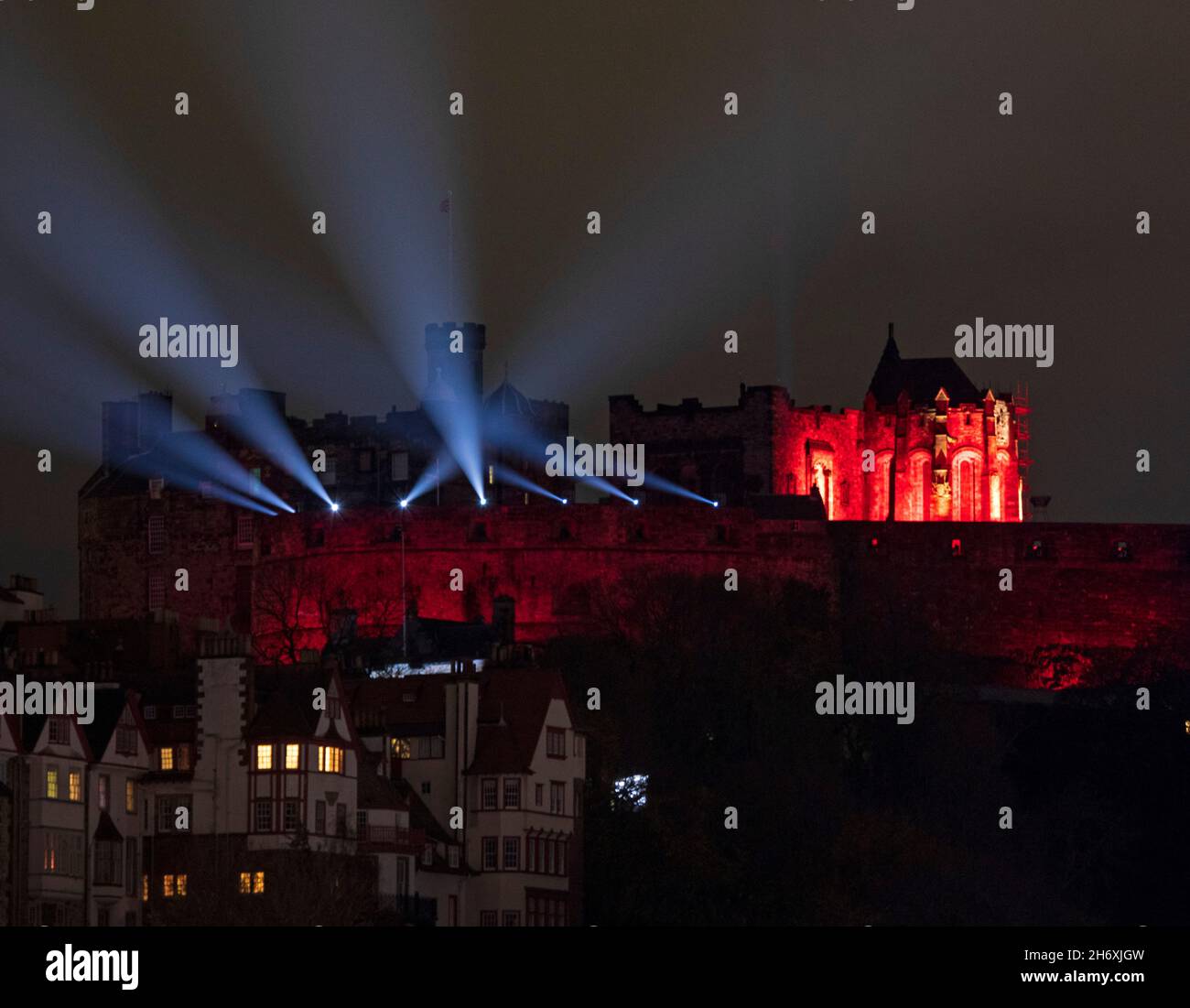 Colourful Illumination from the Edinburgh Castle of Light event ...