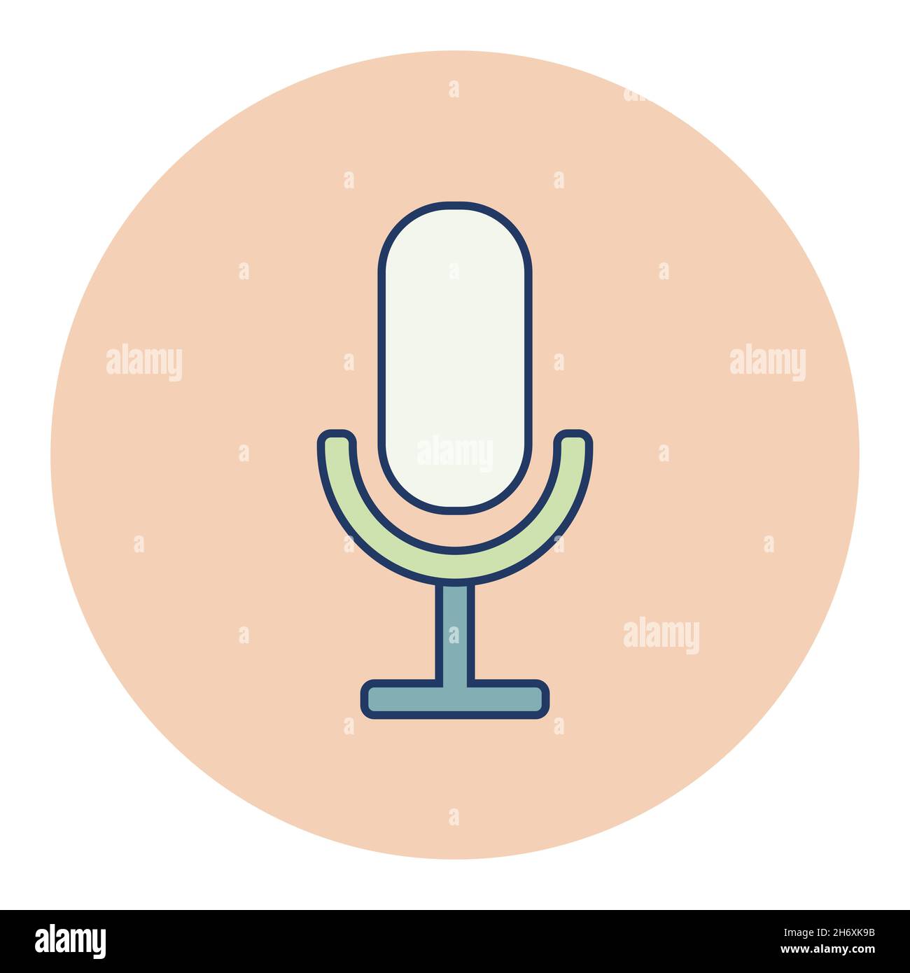 Record microphone mic vector isolated icon. E-commerce sign. Graph ...