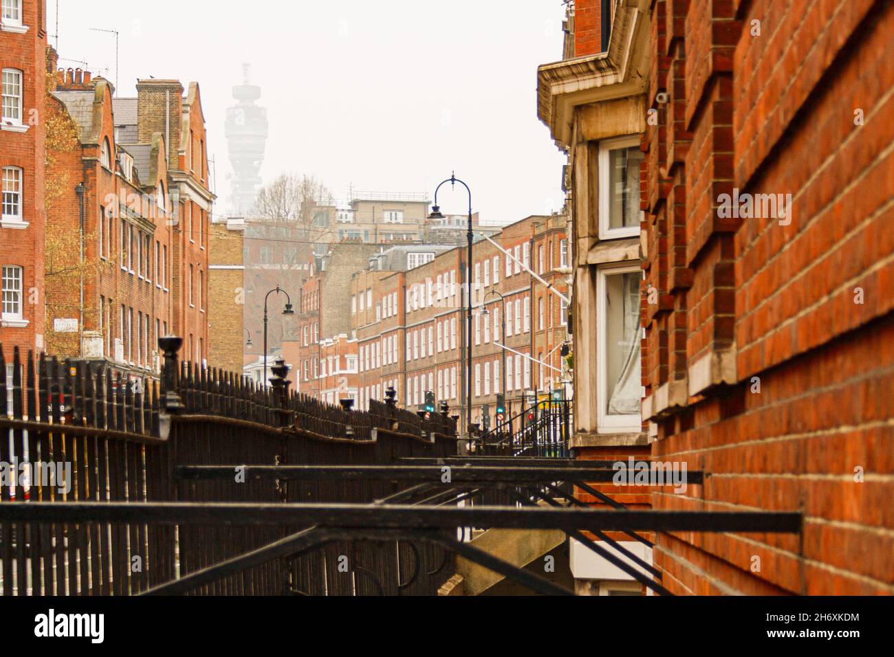 London, United Kingdom; March 16th 2011: Typical red brick buildings on ...