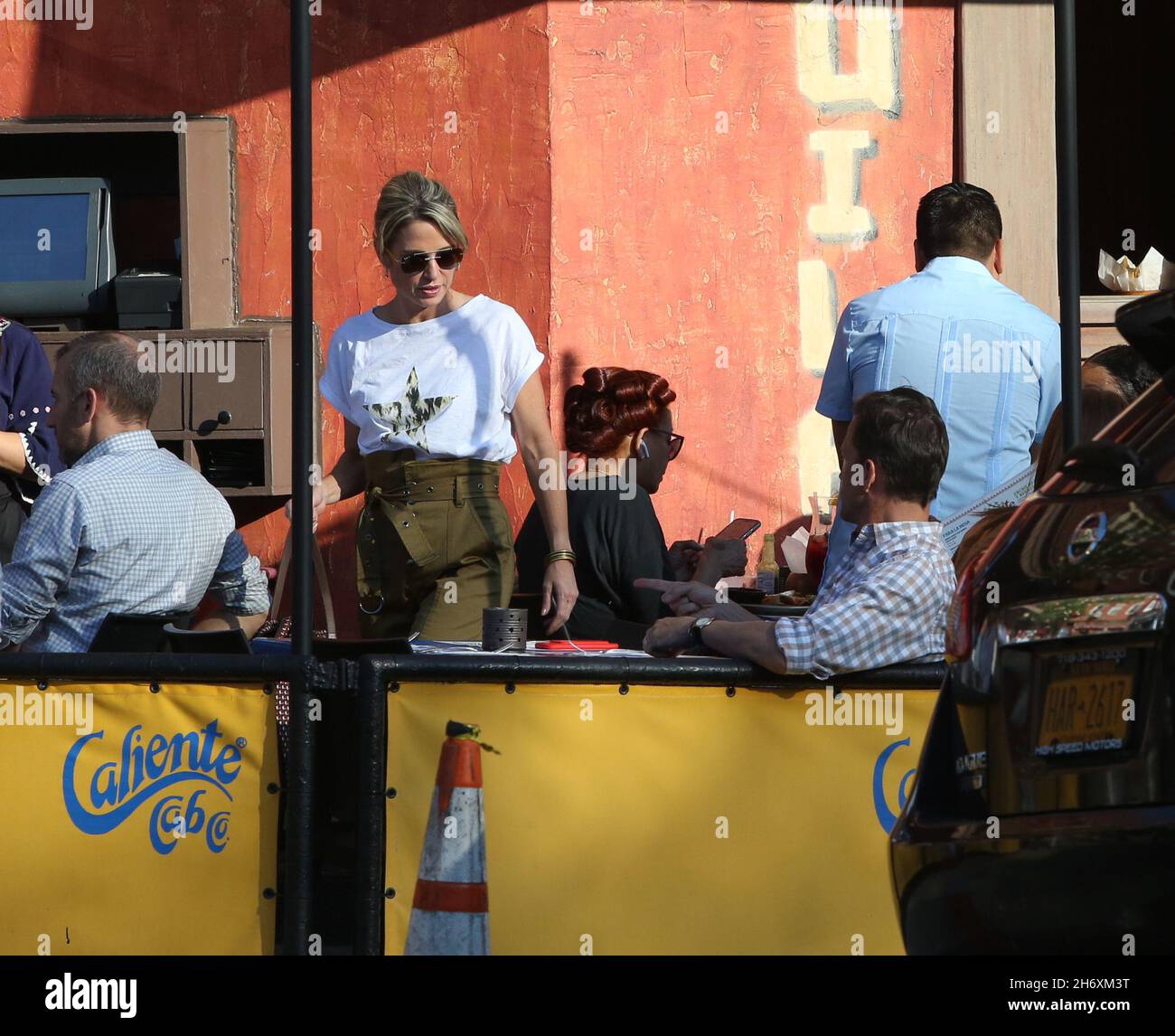 New York - NY - 05/08/2019. Amy RobachAndrew Shueand kids having dinner ...