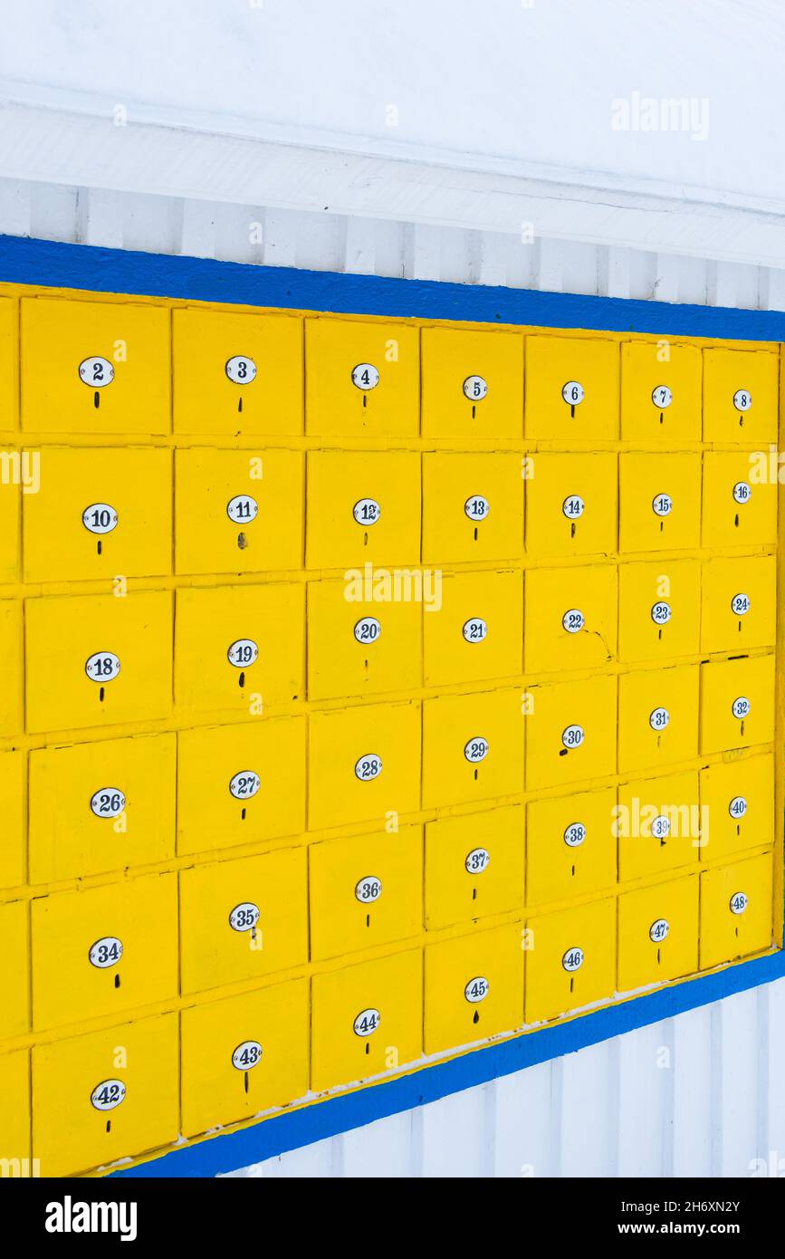 Post boxes for residential buildings Stock Photo - Alamy