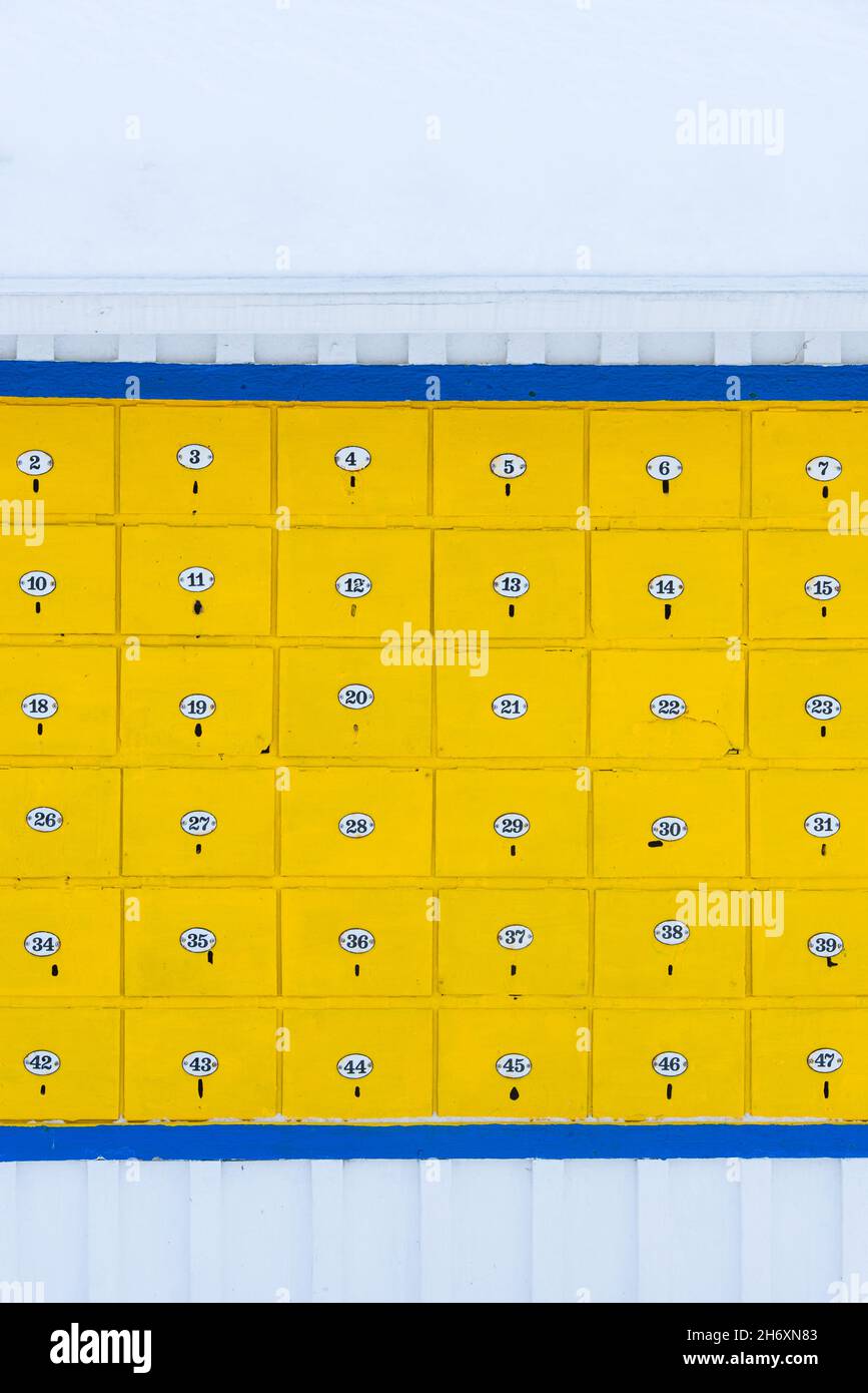 Post boxes for residential buildings Stock Photo - Alamy