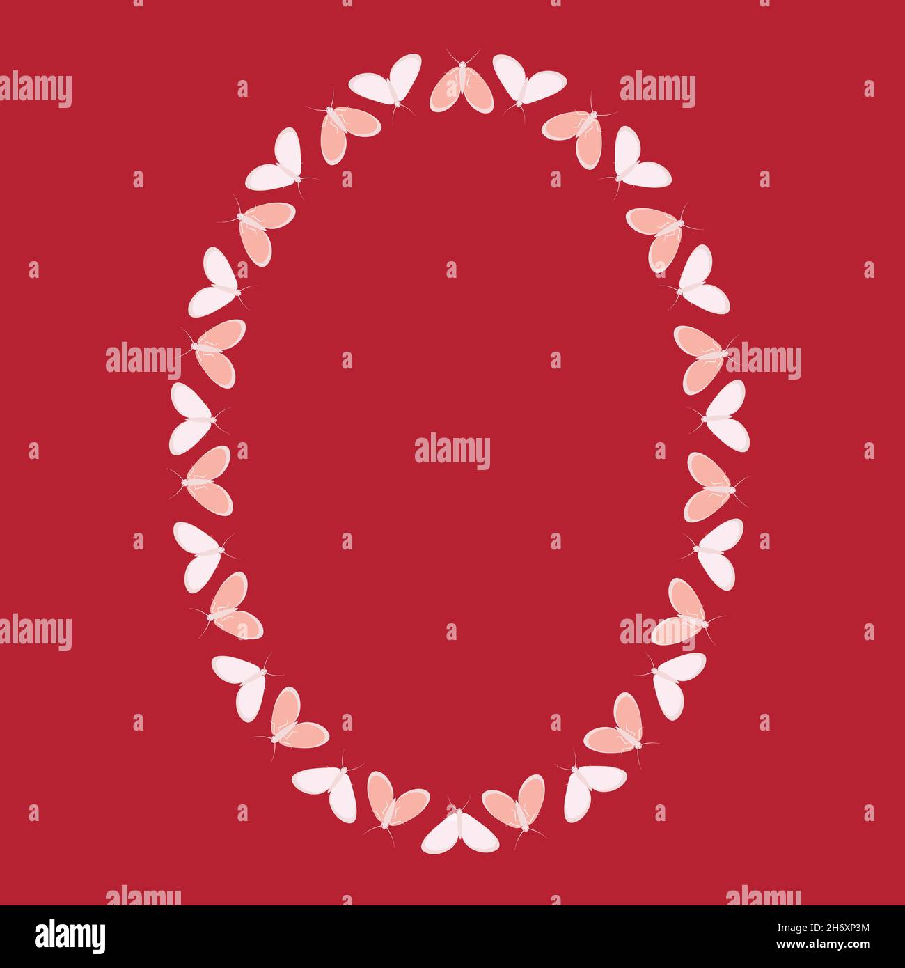 Frames on a square background - stylized moths - graphics. Flight ...