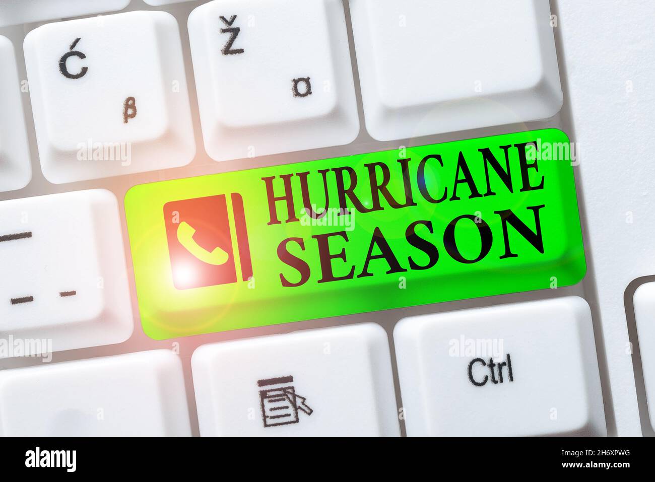 Sign displaying Hurricane Season. Word for time when most tropical ...