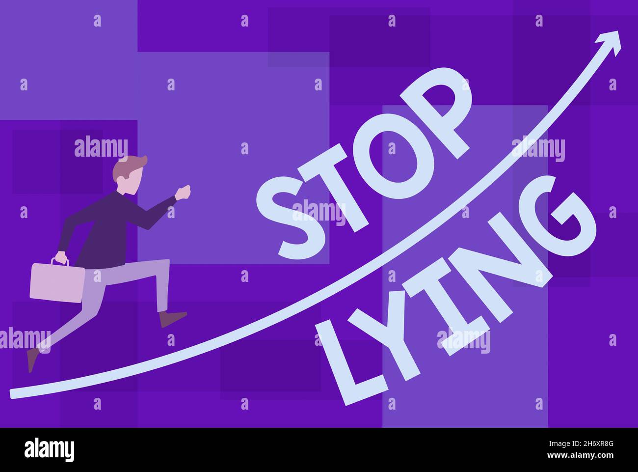 Text caption presenting Stop Lying. Internet Concept put an end on ...