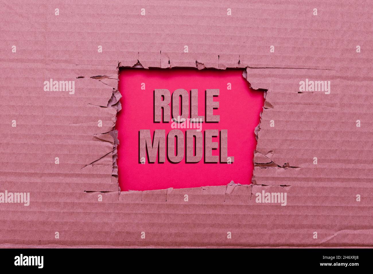 Handwriting text Role Model. Business concept a person looked to by ...