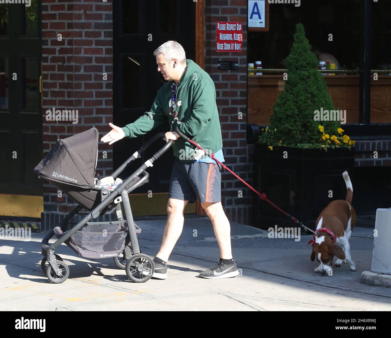 New York - NY - 05/08/2019. Andy Cohen out with son Benjamin and his ...
