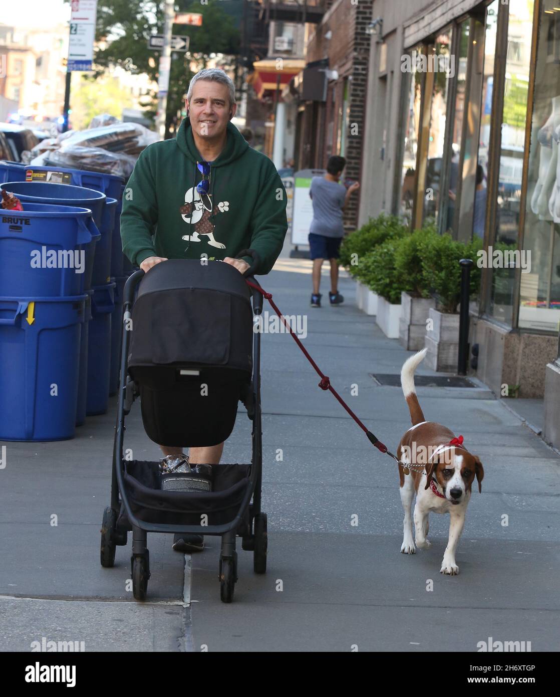 New York - NY - 05/08/2019. Andy Cohen out with son Benjamin and his ...