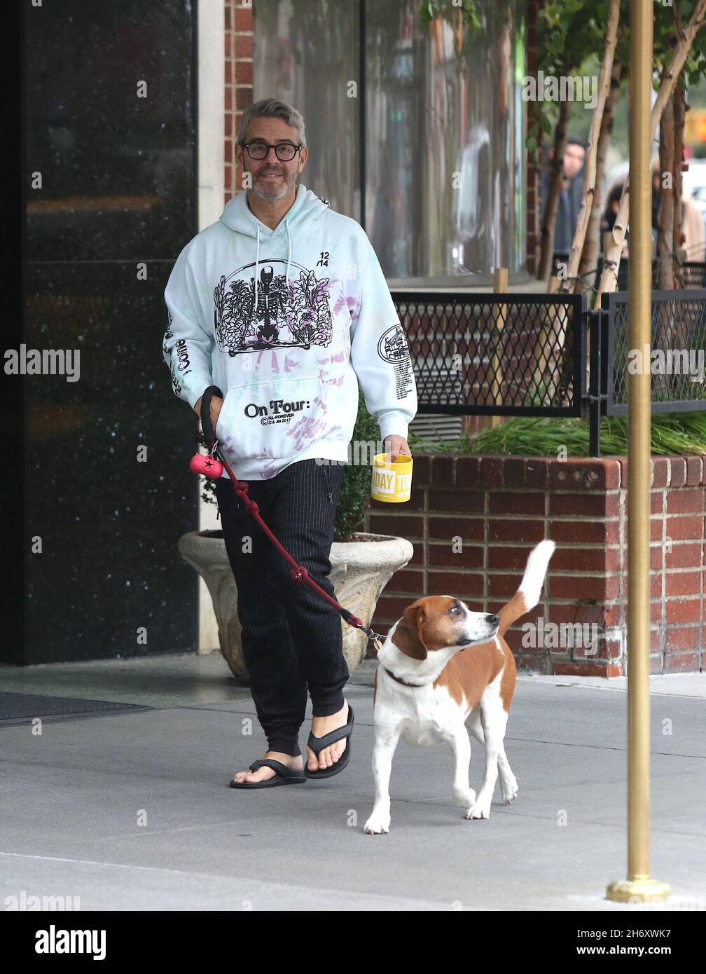 New York - NY - 10/20/2019 - Andy Cohen walking his dog Wachaand ...