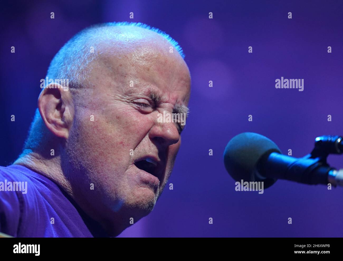 Christy Moore performing at the RTE Radio 1 Folk Awards at Vicar Street ...