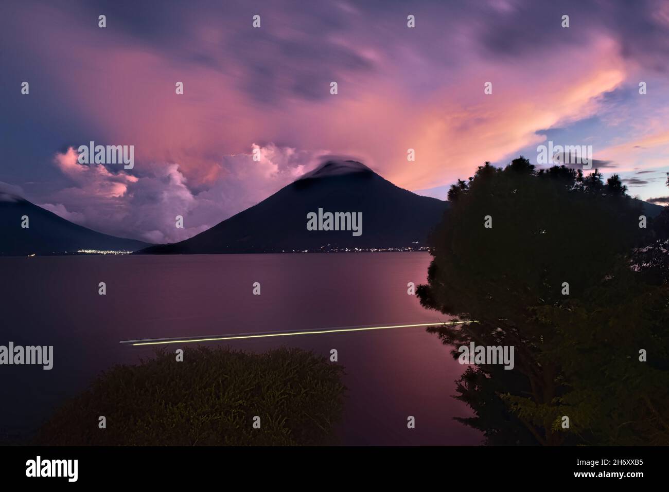 Volcano sunset lake atitlan hi-res stock photography and images - Alamy