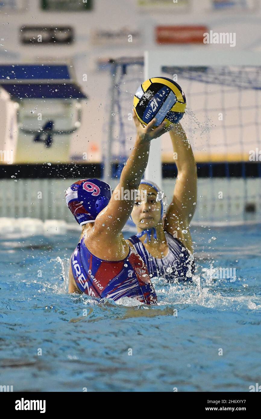 Denise MICALLEF of Sirens Malta (MLT) in action during the Waterpolo ...