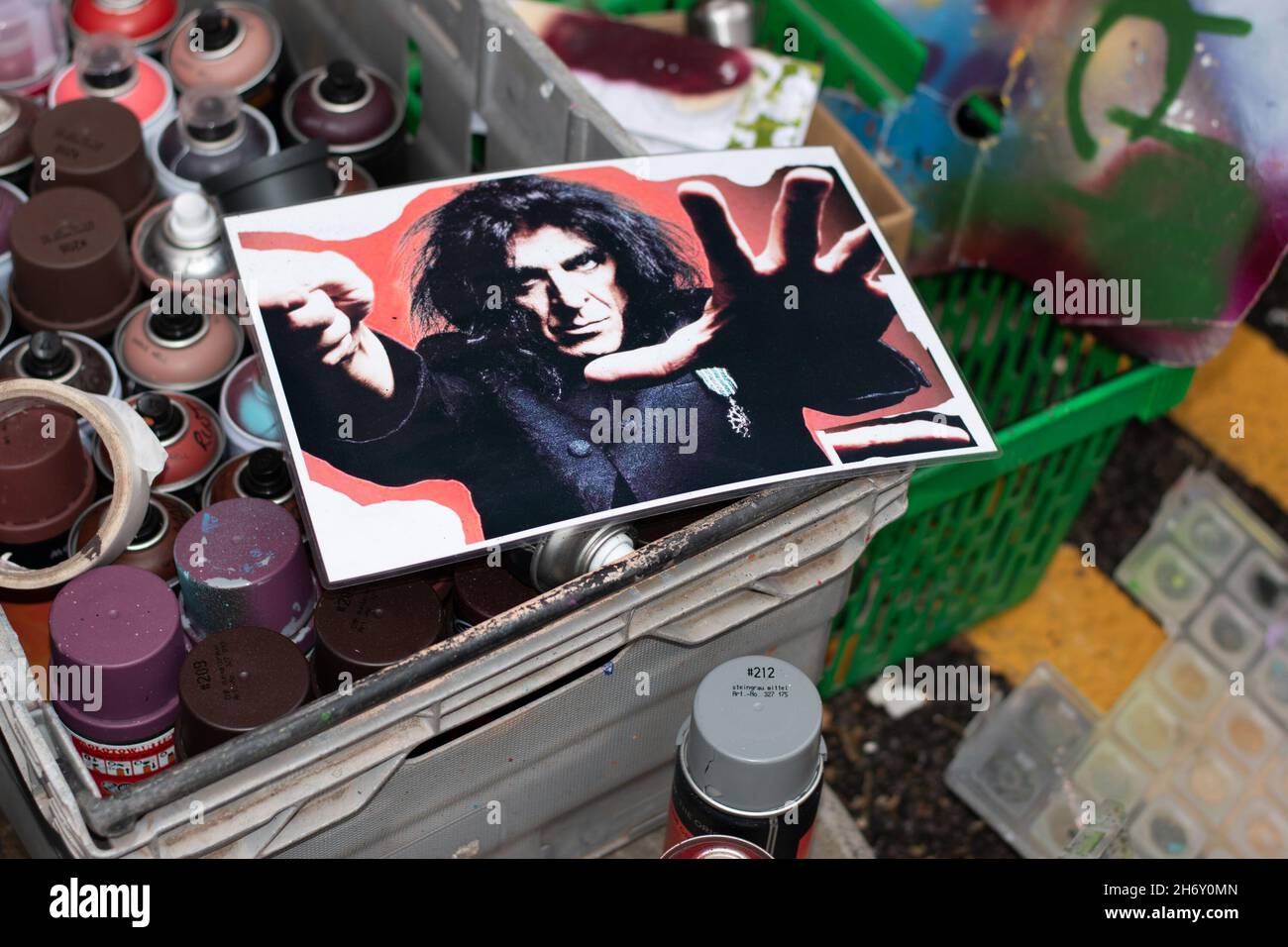 16th November 2021, Cheltenham, England, High Street Car Park. Artist ...
