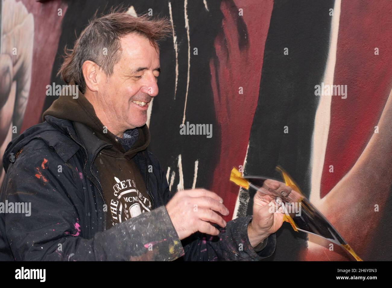 16th November 2021, Cheltenham, England, High Street Car Park. Artist ...