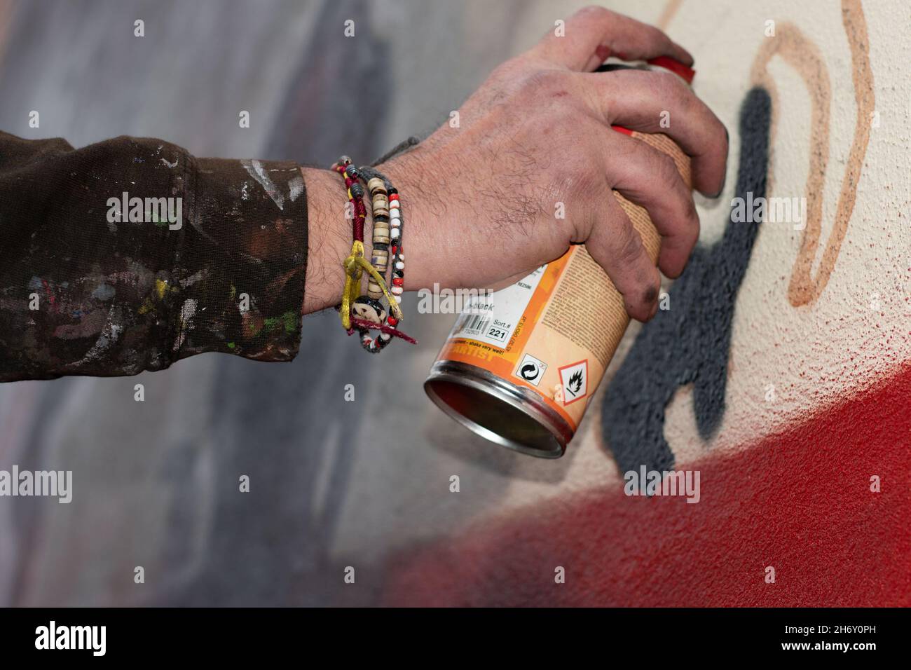 16th November 2021, Cheltenham, England, High Street Car Park. Artist ...