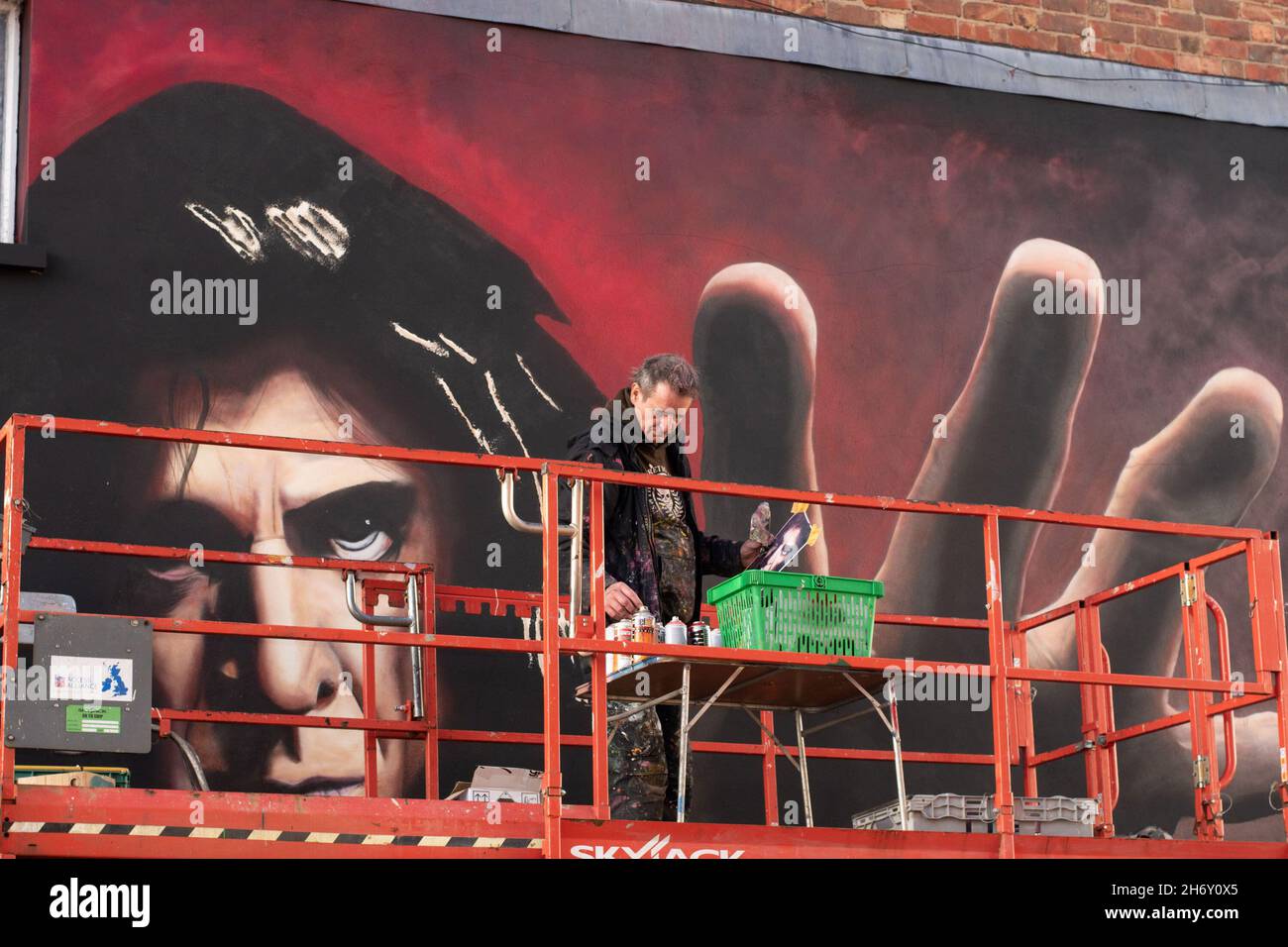 16th November 2021, Cheltenham, England, High Street Car Park. Artist ...