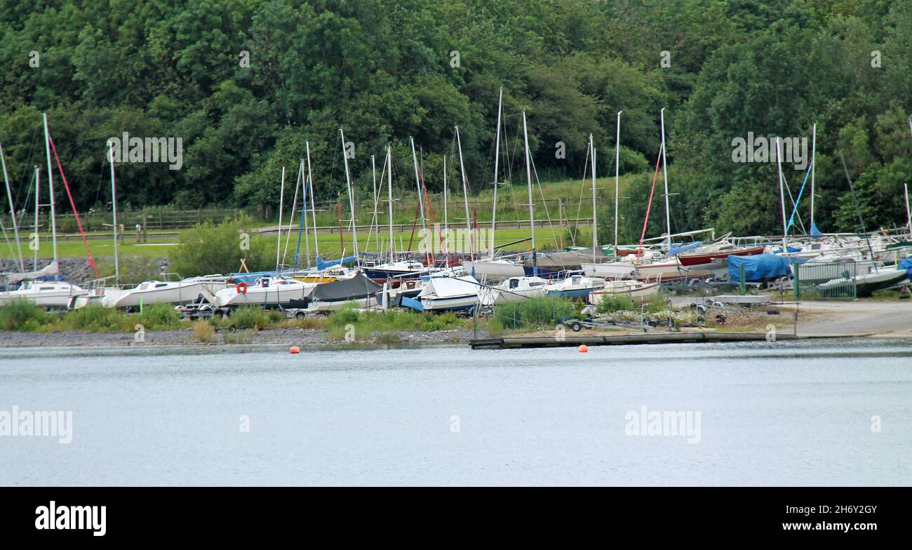 A Collection of Sailing Boats at a Lakeside Park Stock Photo - Alamy