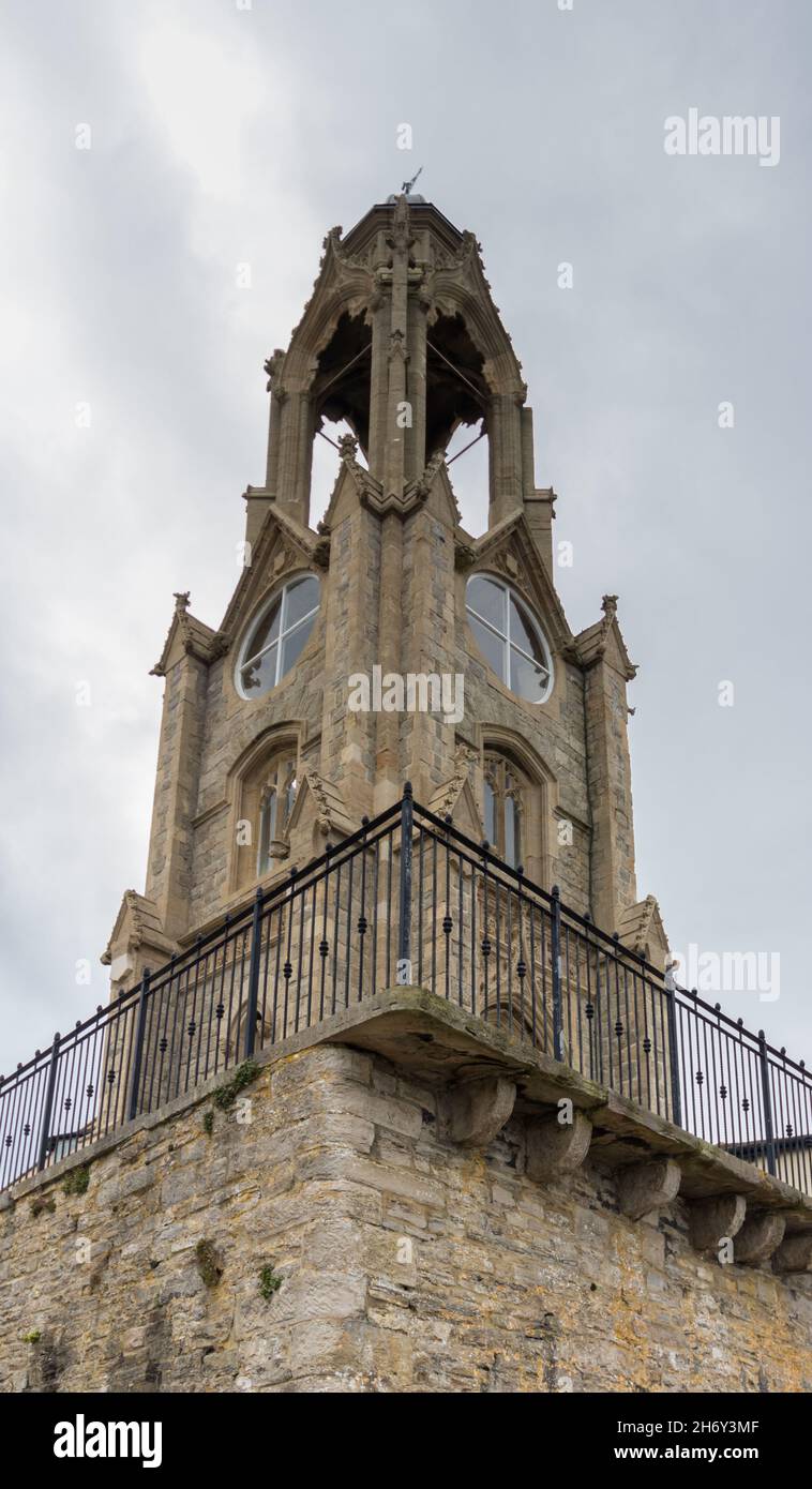 Wellington Clock Tower in Swanage, Dorset, UK Stock Photo - Alamy
