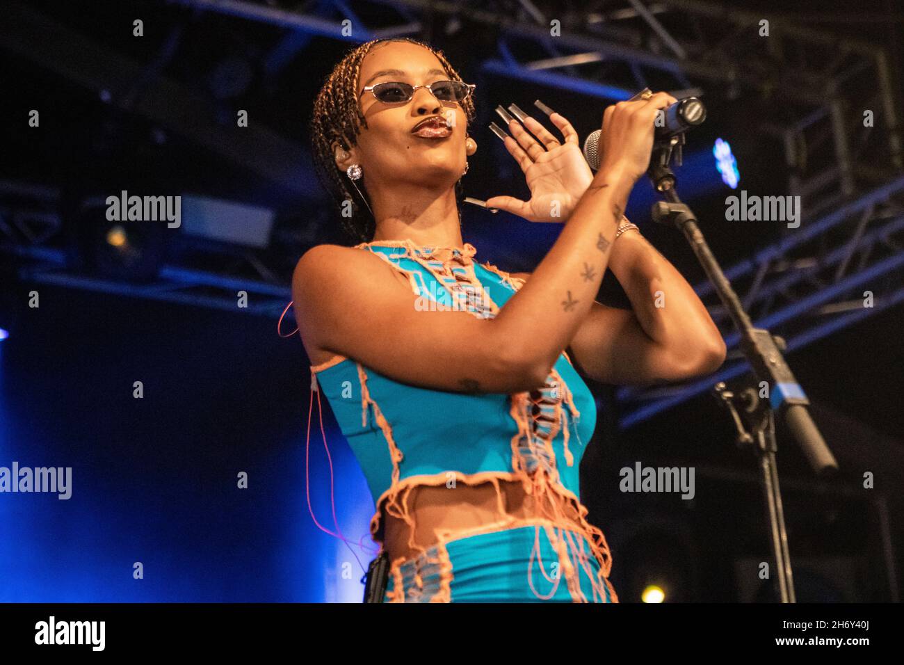 Milan Italy. 17 November 2021. The Angolan rapper and singer Diana De ...