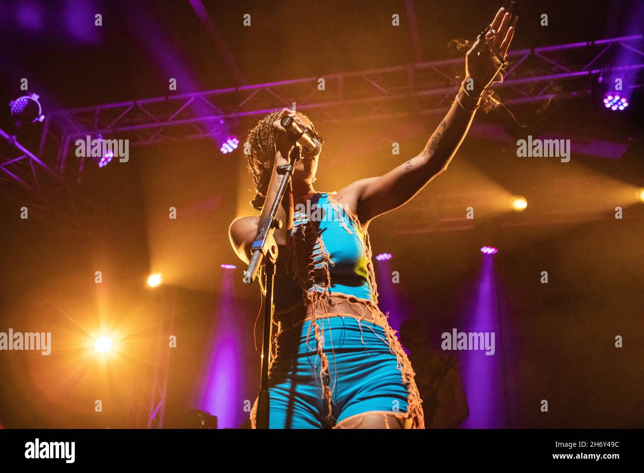 Milan Italy. 17 November 2021. The Angolan rapper and singer Diana De ...