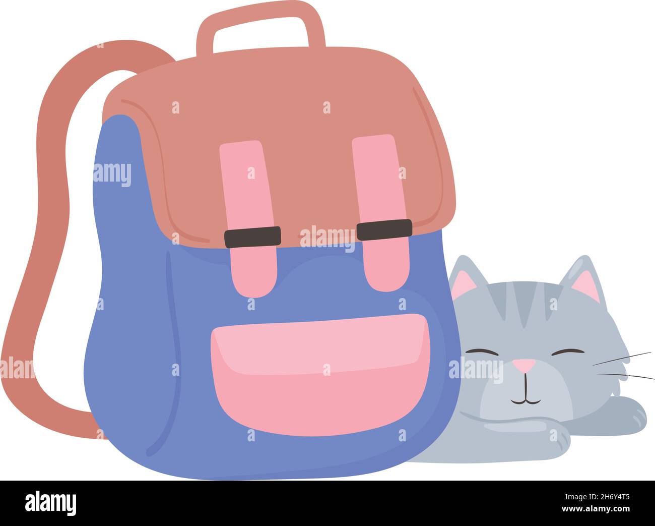Furry backpack illustration hi-res stock photography and images - Alamy