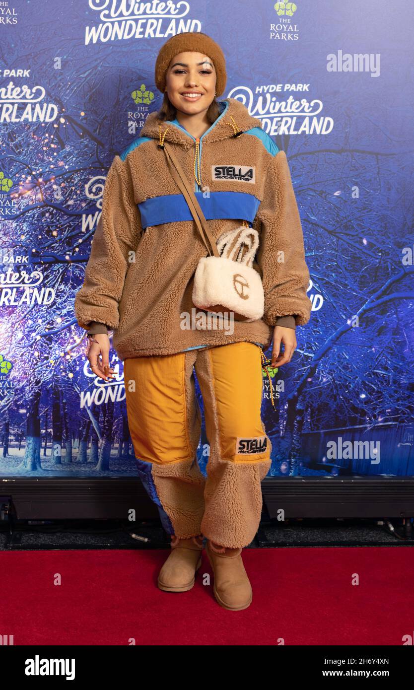 Mabel at the launch of Hyde Park Winter Wonderland in Hyde Park, London ...