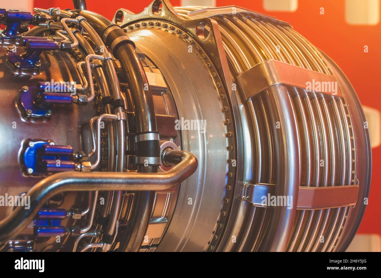 Engine close-up, tube metal a industry construction Stock Photo - Alamy