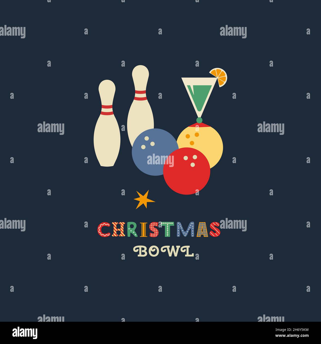 Ten pin bowling party Stock Vector Images - Alamy