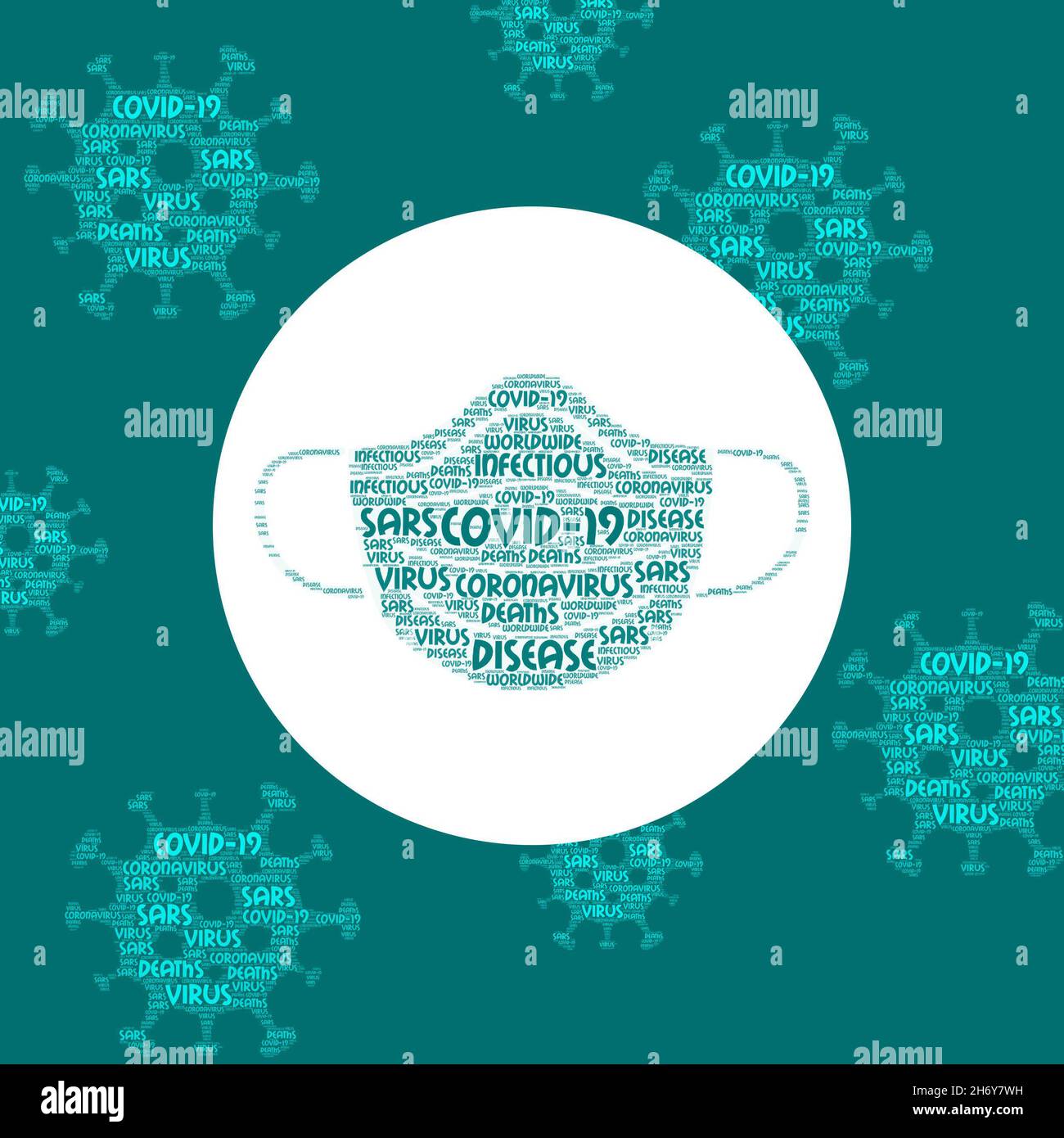 word art on the face mask Stock Photo - Alamy