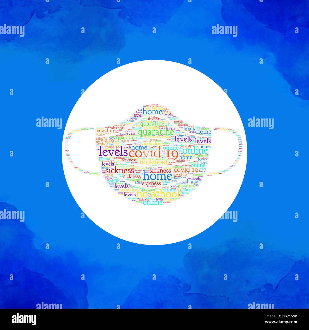 word art on the face mask Stock Photo - Alamy