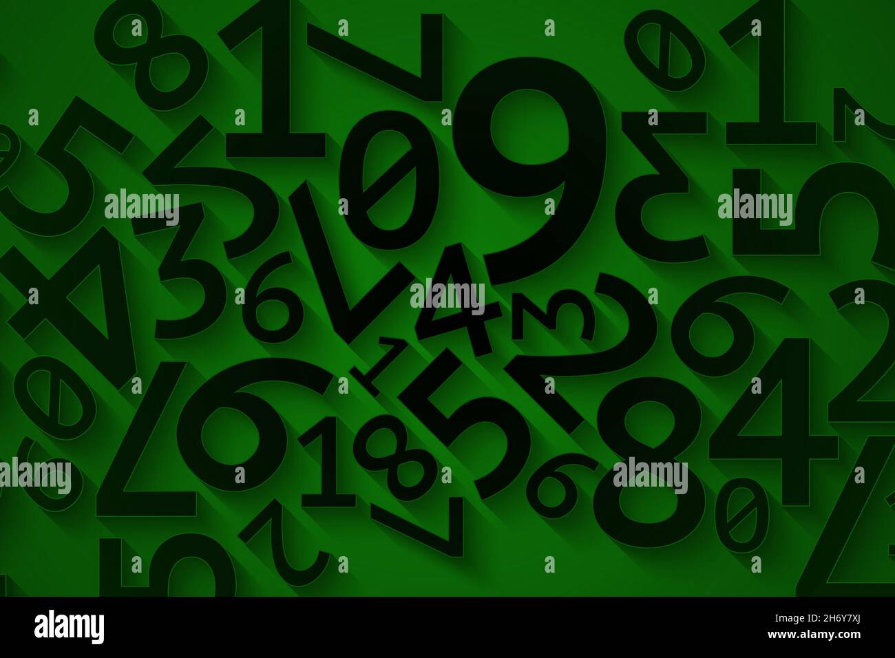 black numbers on green backgrounds Stock Photo - Alamy