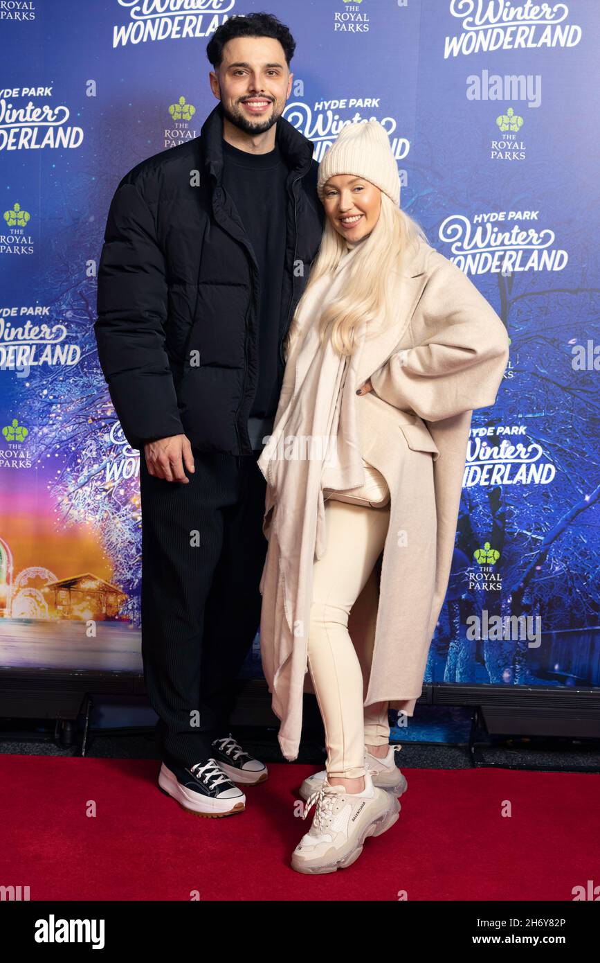 Elle Darby and Connor Swift at the launch of Hyde Park Winter ...