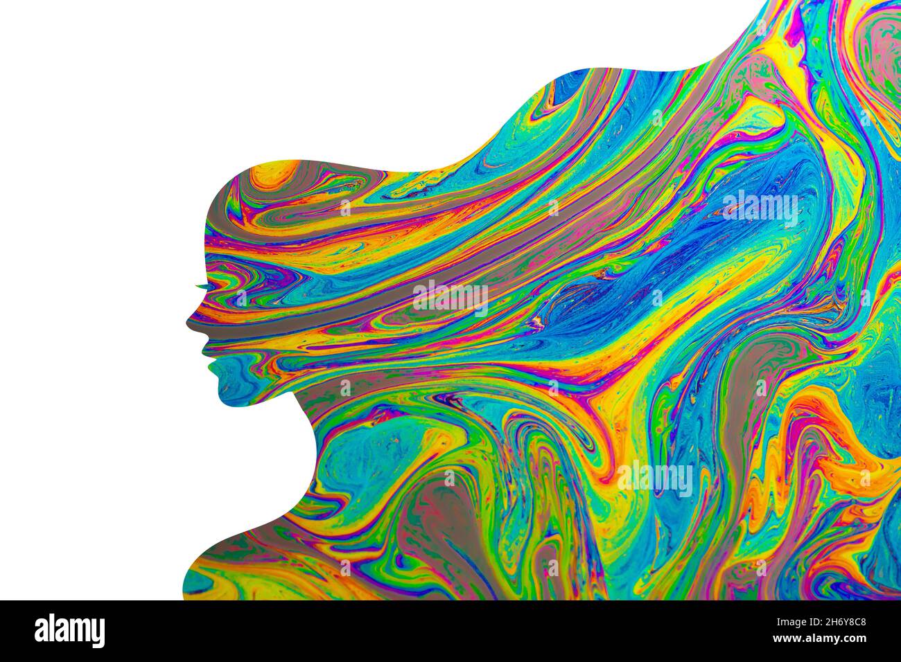 Cutout of a woman showing the fluidity Stock Photo - Alamy