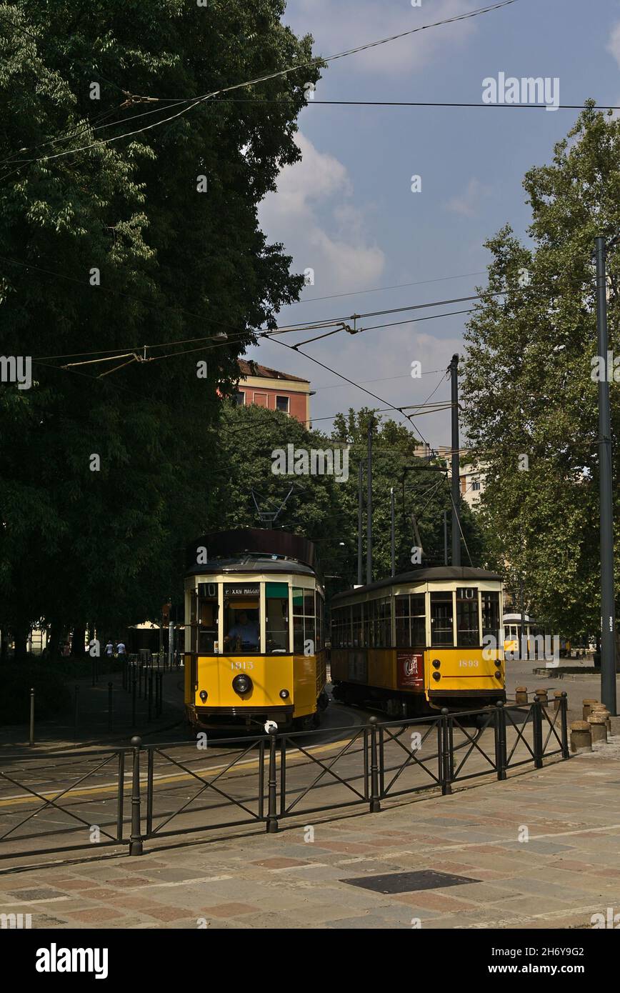 Old trams milan hi-res stock photography and images - Alamy