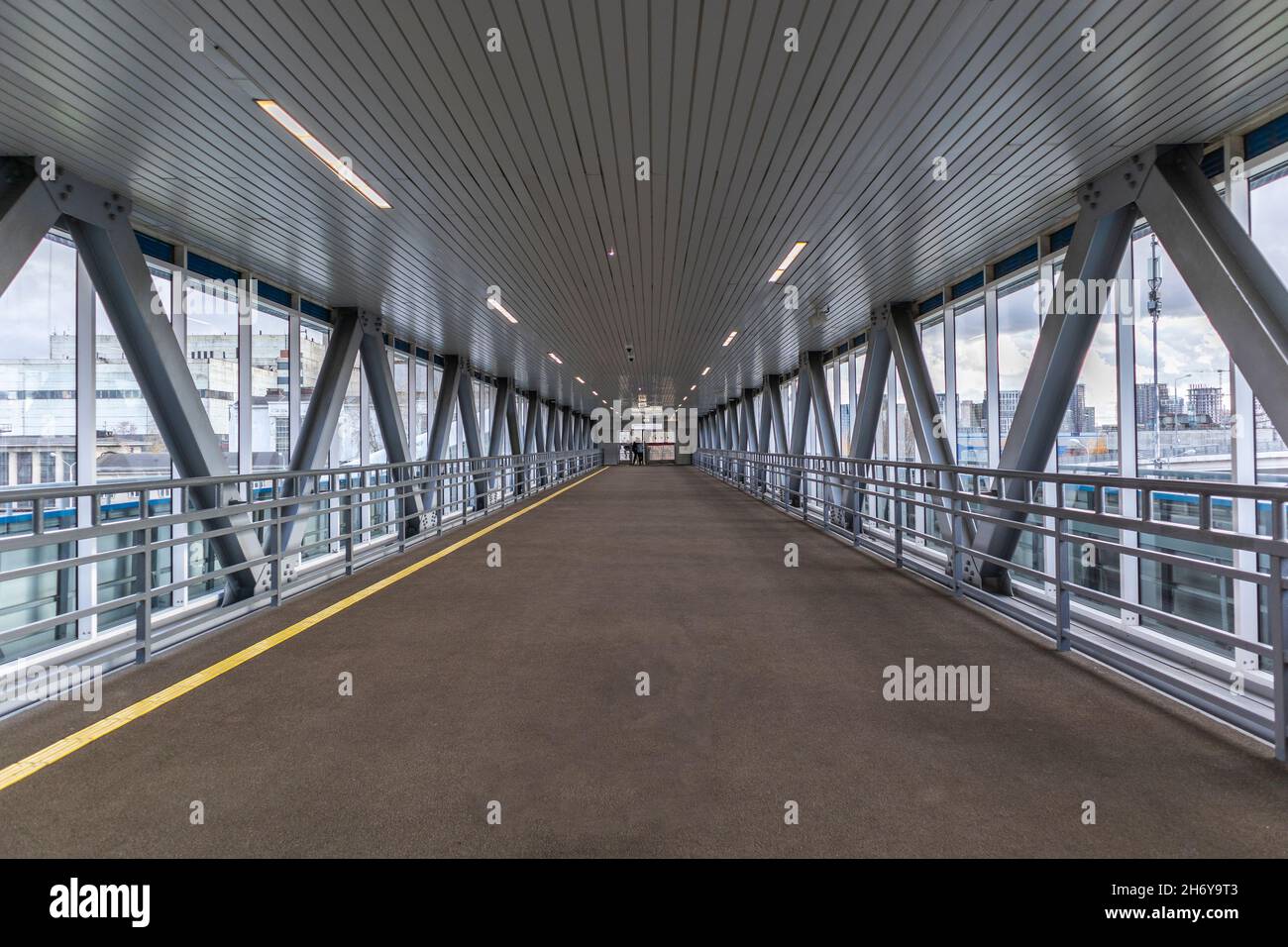 elevated passage corridor bridge geometric lines symmetry.concept ...