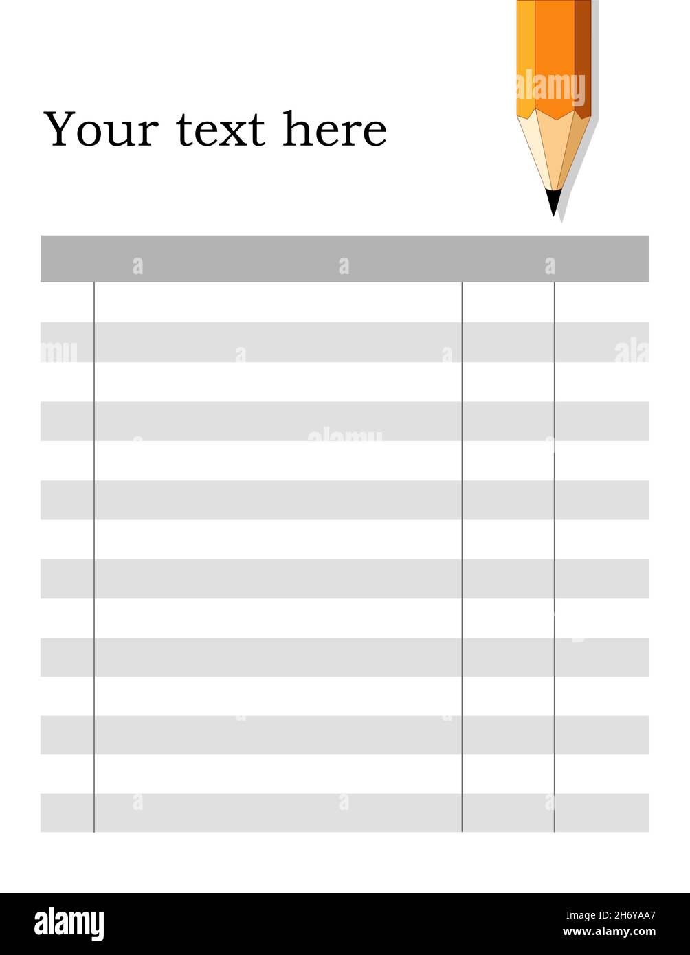 Notes list vector vectors hi-res stock photography and images - Alamy