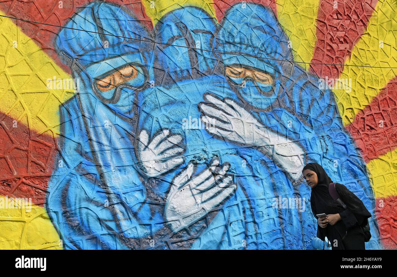 Mumbai covid mural hi-res stock photography and images - Alamy