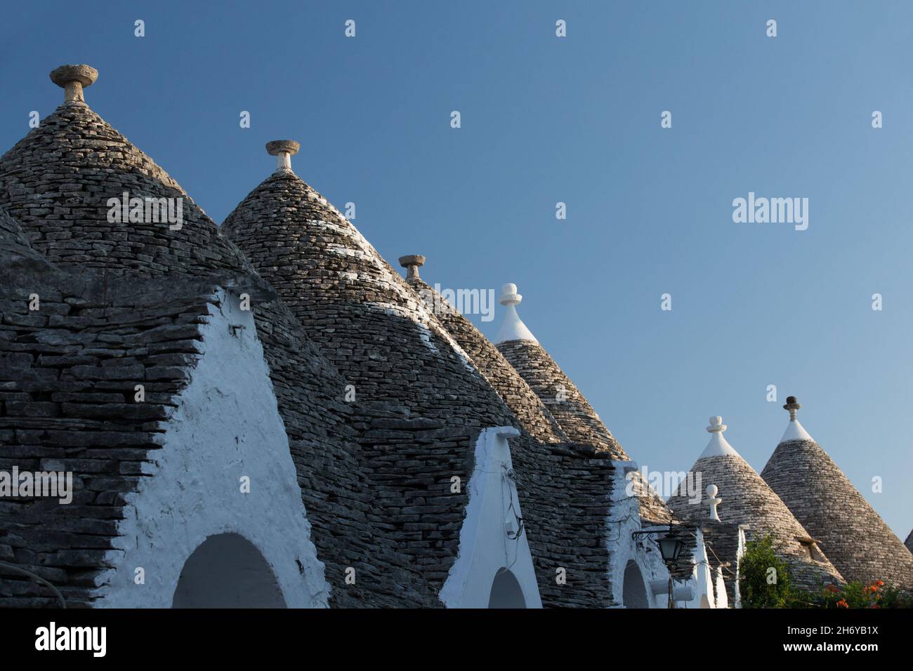 Traditional Trulli buildings in Alberobello built of local limestone ...