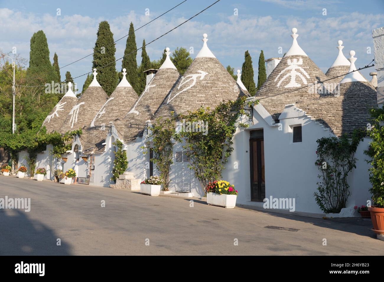 Traditional Trulli buildings in Alberobello built of local limestone ...