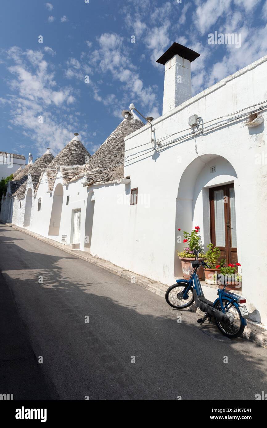 Traditional Trulli buildings in Alberobello built of local limestone ...